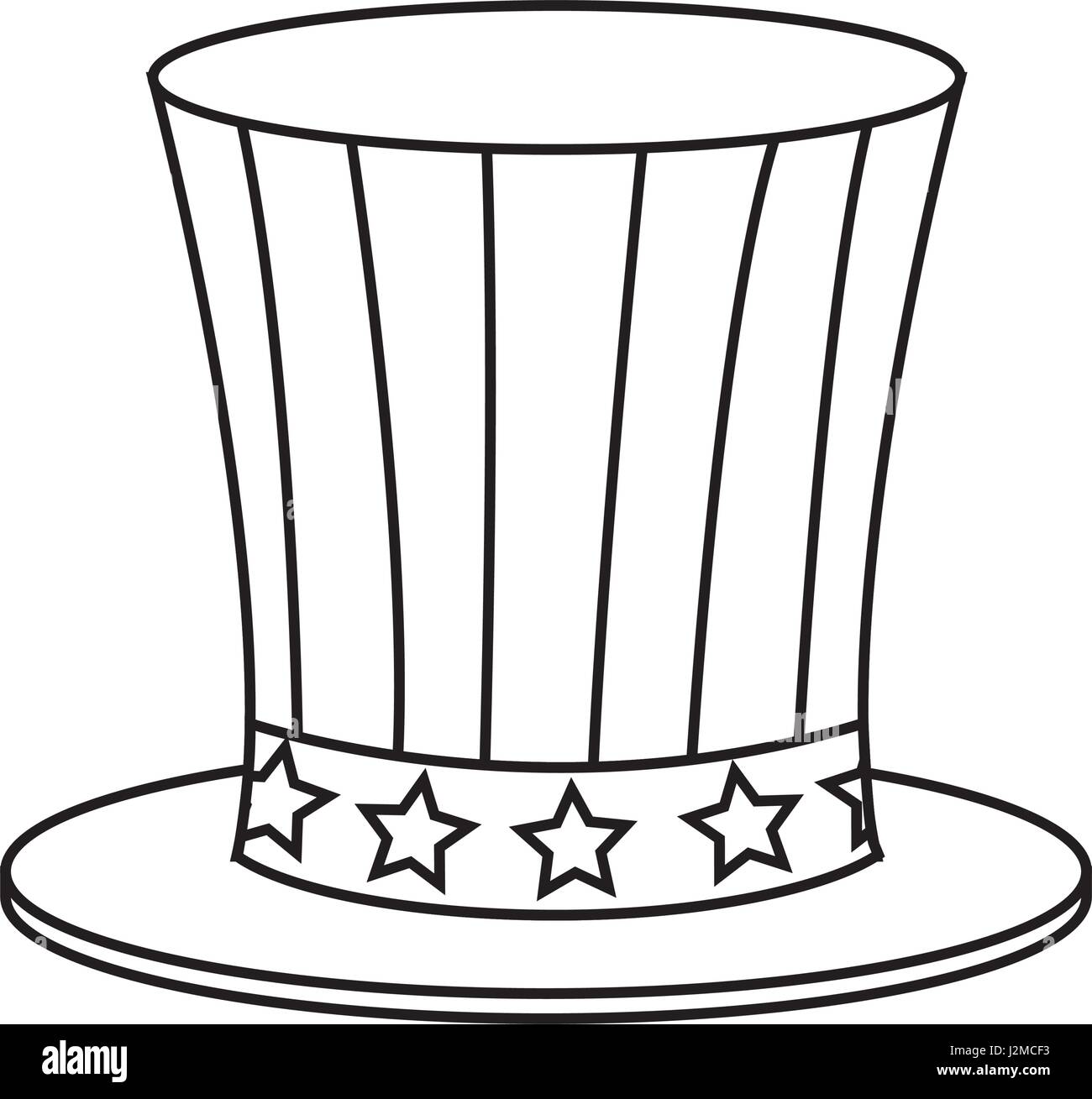 top hat american flag celebration anniversary Stock Vector Image & Art ...