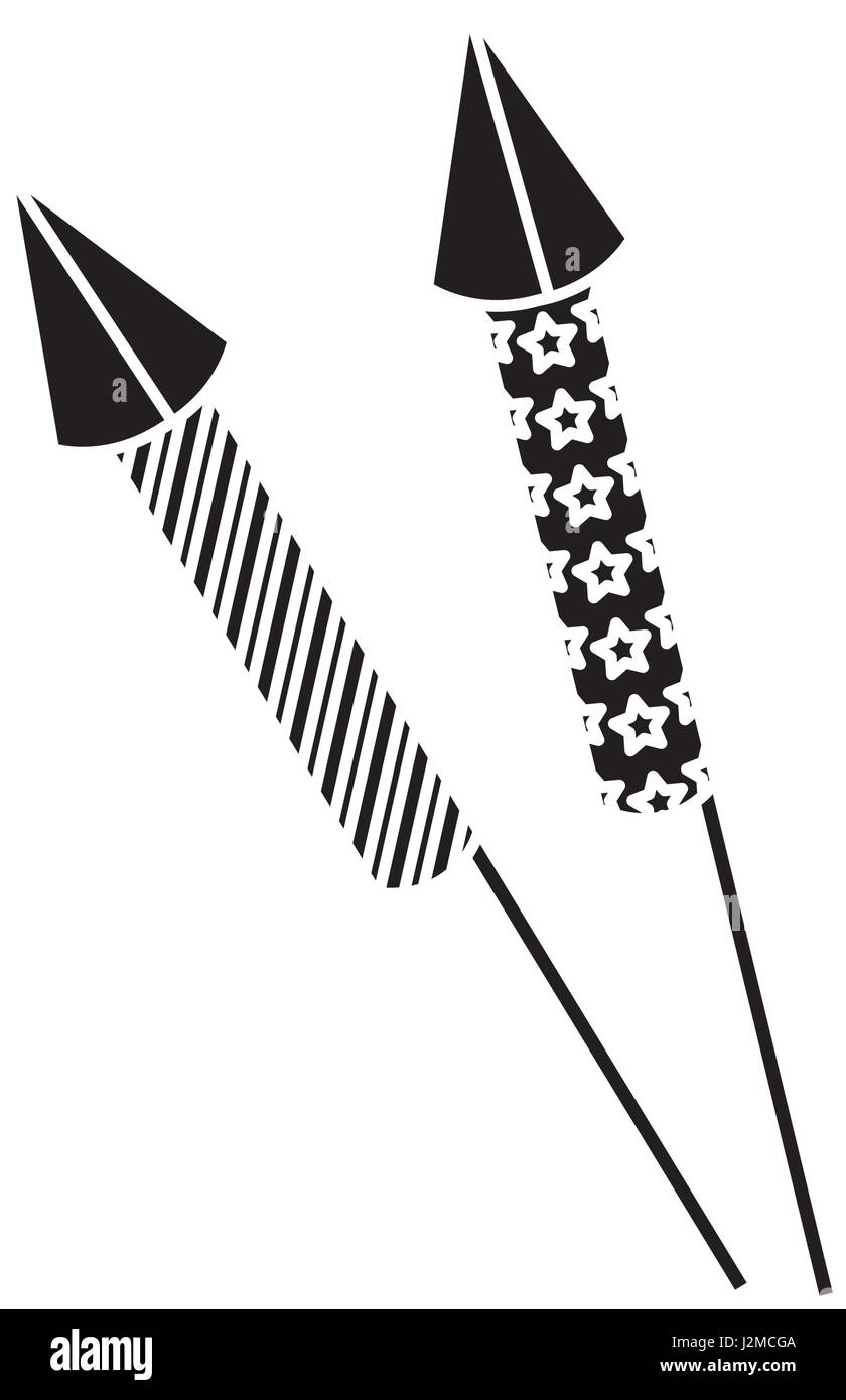 rockets fireworks celebration festival event national silhouette Stock ...