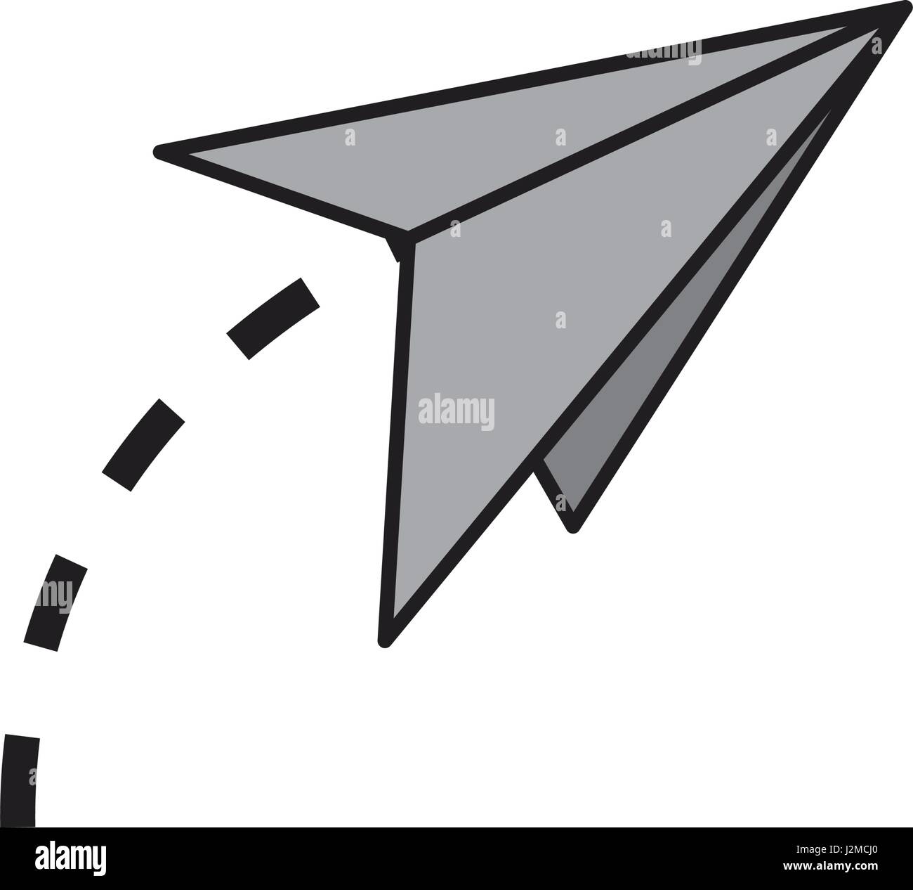 paper plane fly creativity imagination symbol Stock Vector Image & Art ...