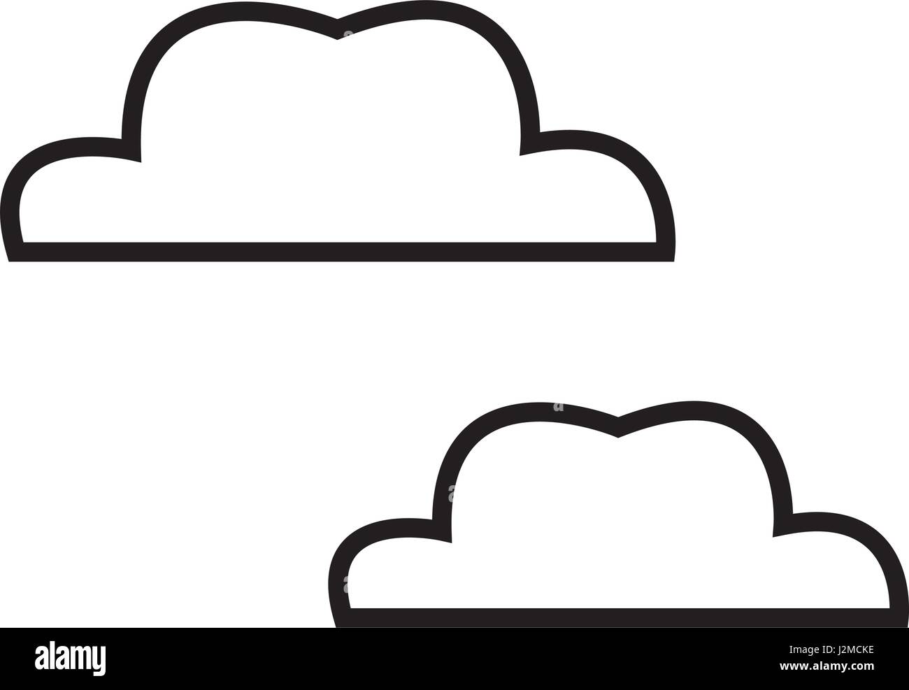 Cloud snow moon outline Stock Vector Images - Alamy