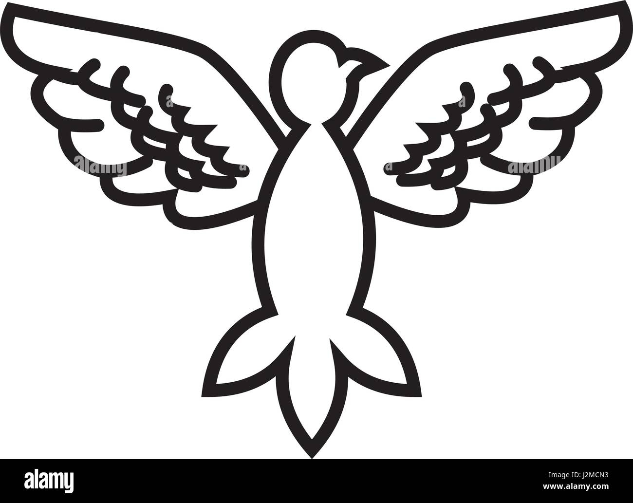 Drawing holy spirit dove symbol Stock Vector Images - Alamy