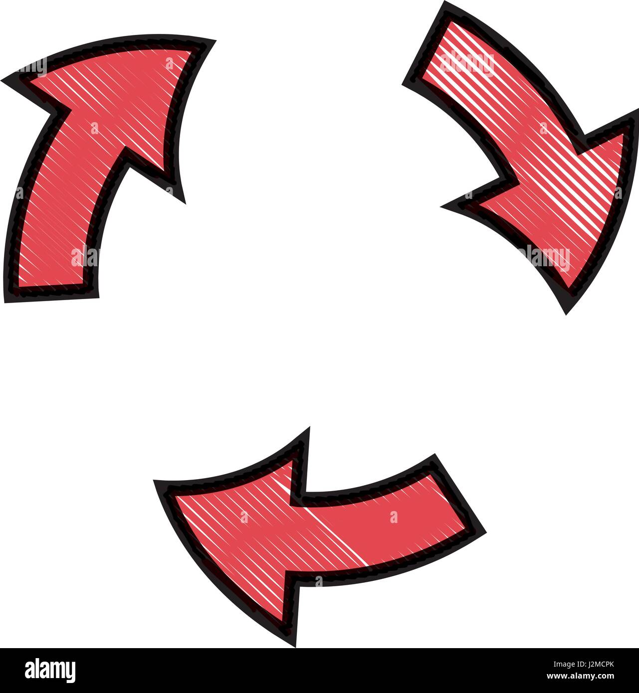 drawing arrows rotation process symbol design Stock Vector Image & Art ...