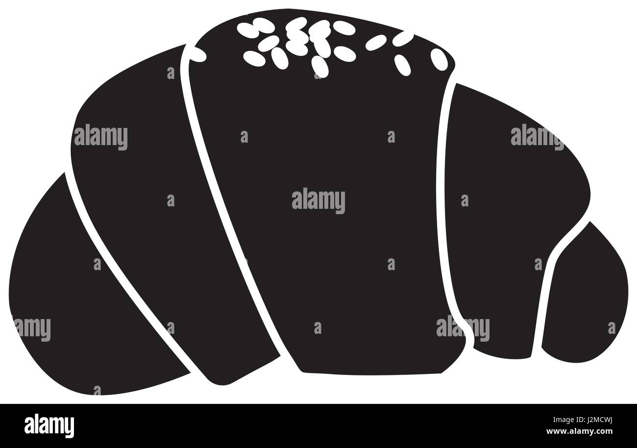 contour delicious fesh bakery croissant bread Stock Vector Image & Art ...