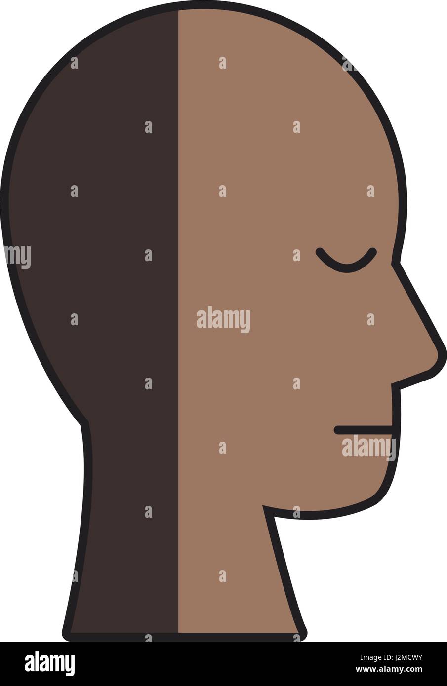 human head profile male character shadow Stock Vector Image & Art - Alamy