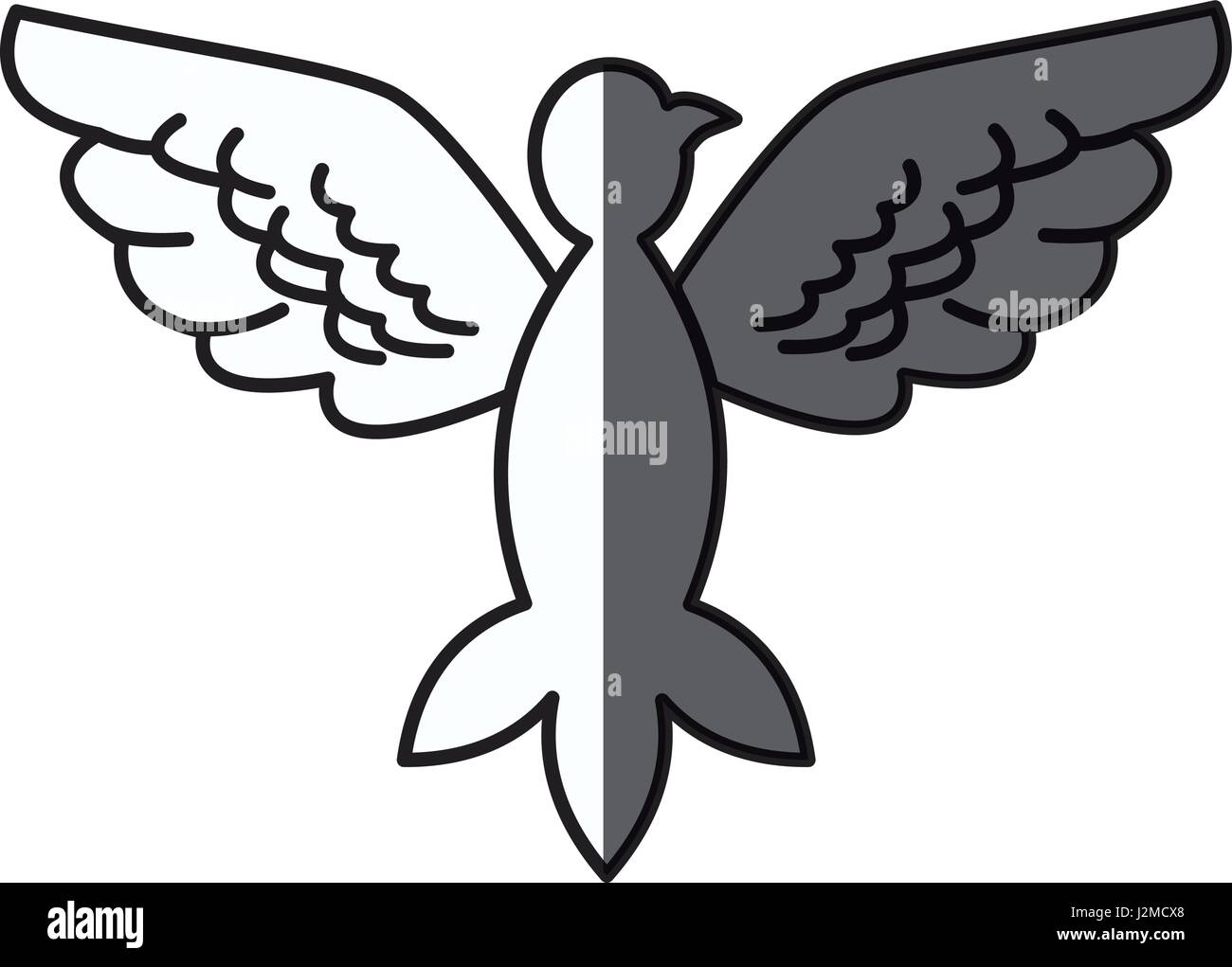 Shadow of pigeon Stock Vector Images - Alamy