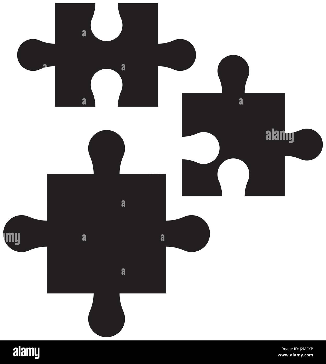 puzzle pieces work marketing silhouette Stock Vector Image & Art - Alamy