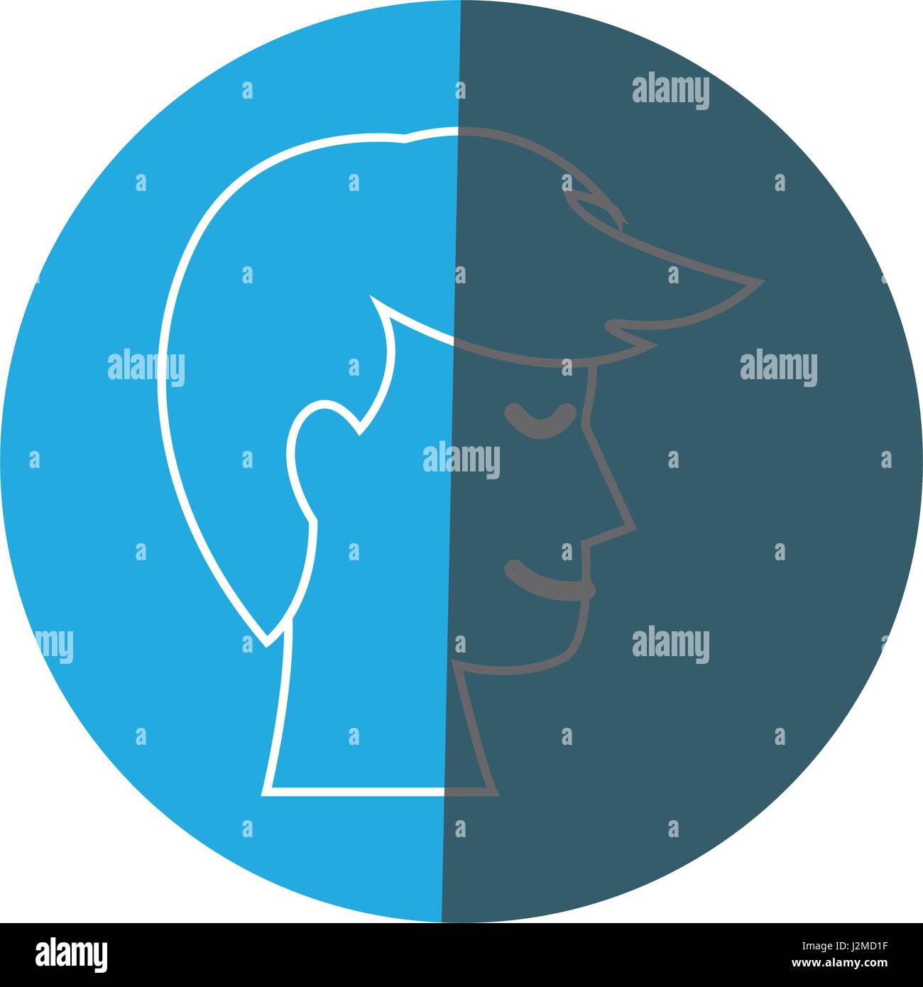 profile head man male hairstyle icon circle Stock Vector Image & Art ...