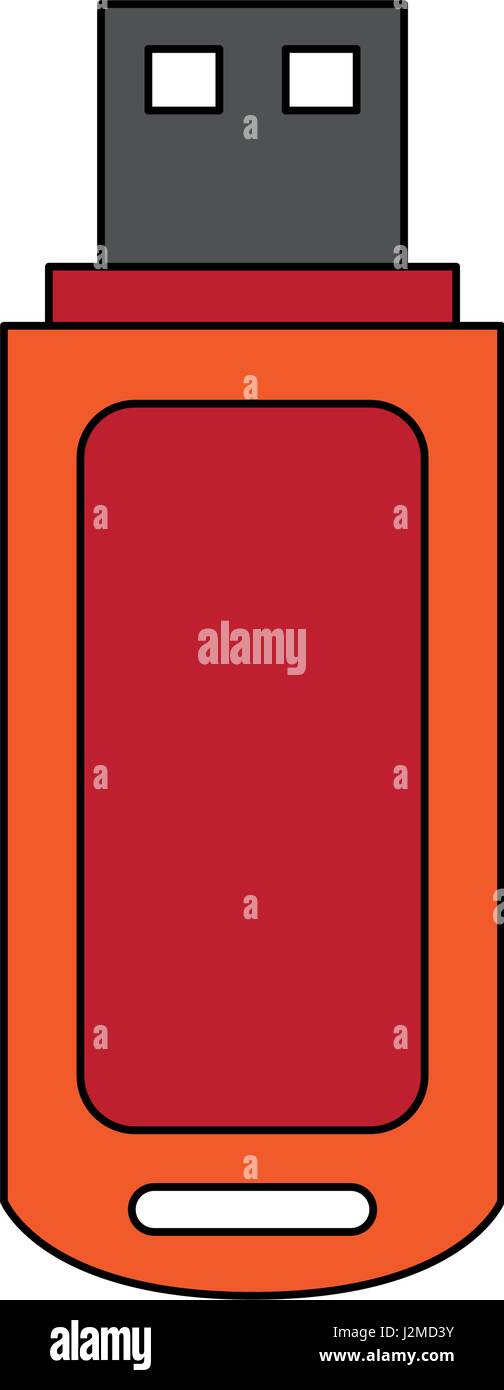 Laptop usb memory stick Stock Vector Images - Alamy