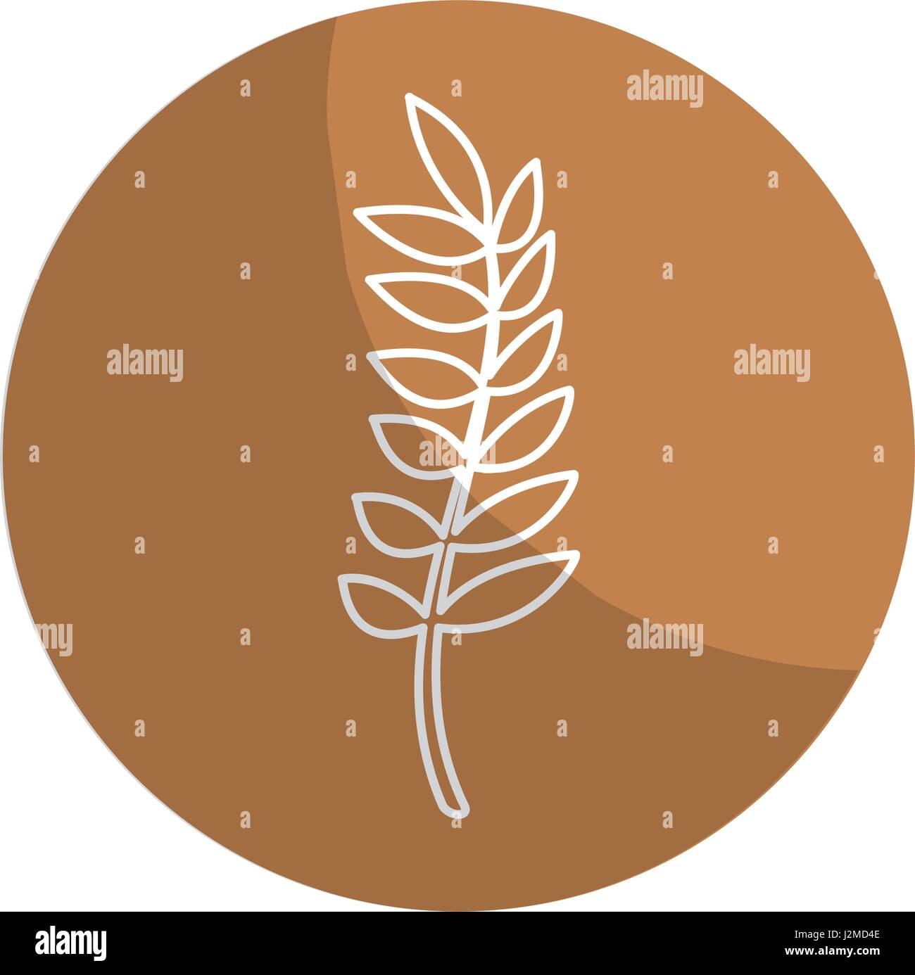 sticker healthy wheat organ plant nutricious Stock Vector Image & Art ...