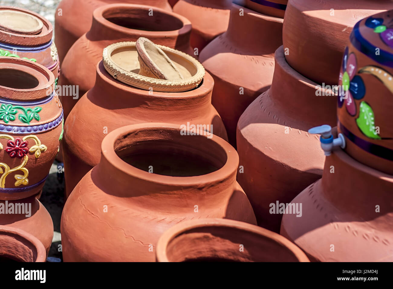 A earthen pot in the market. Commonly Known as the 'poor man's ...