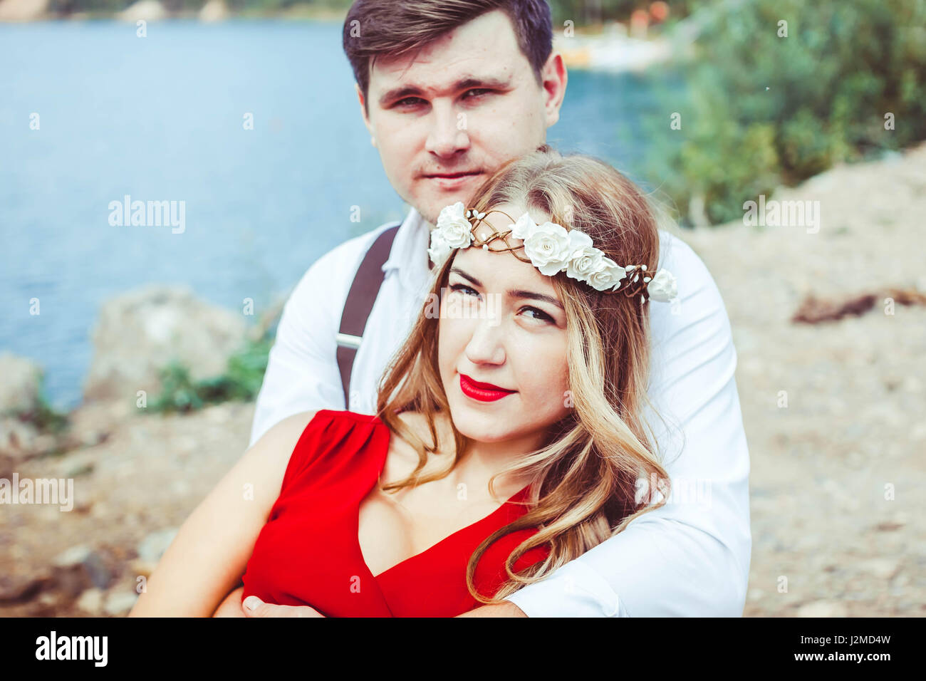 Young woman straddling man on hi-res stock photography and images - Alamy