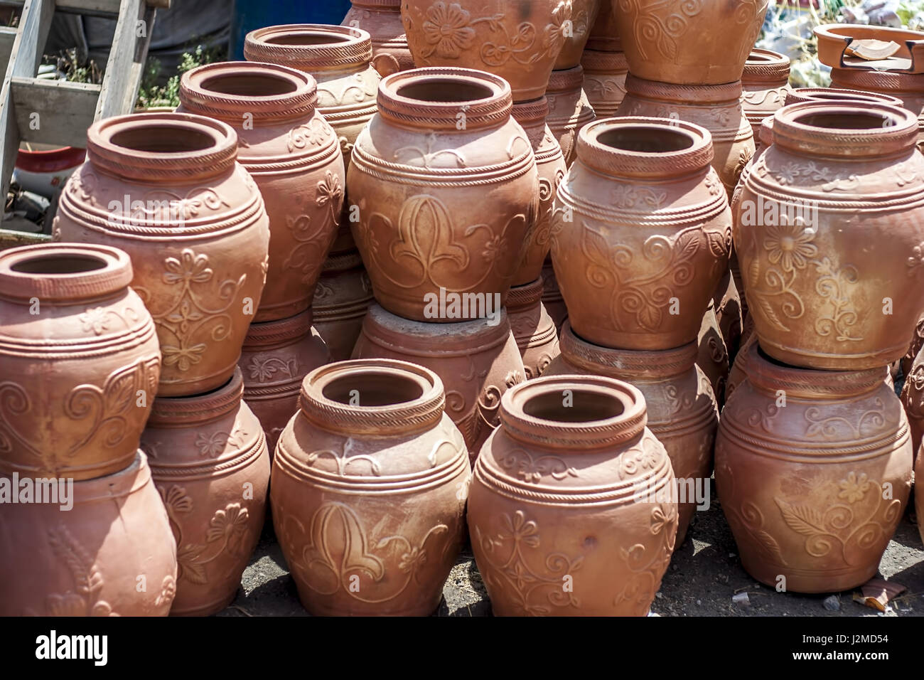 A earthen pot in the market. Commonly Known as the 'poor man's ...