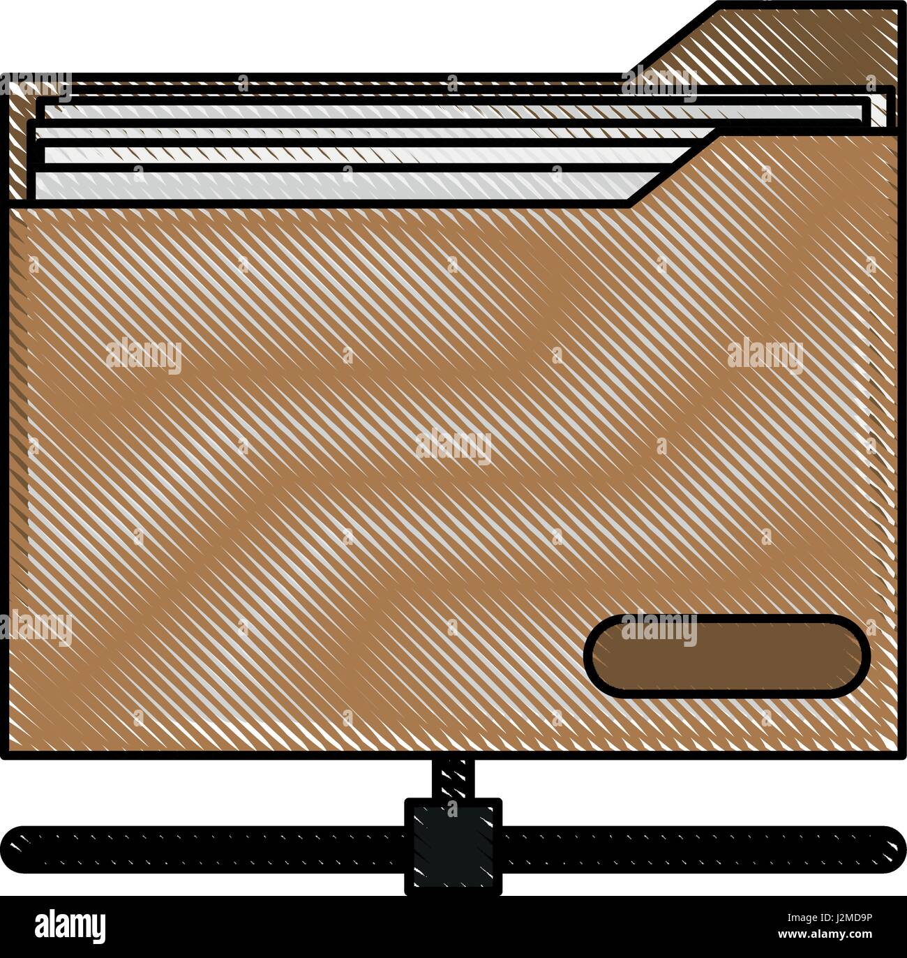 color blurred stripe office folder with documents inside and base Stock ...