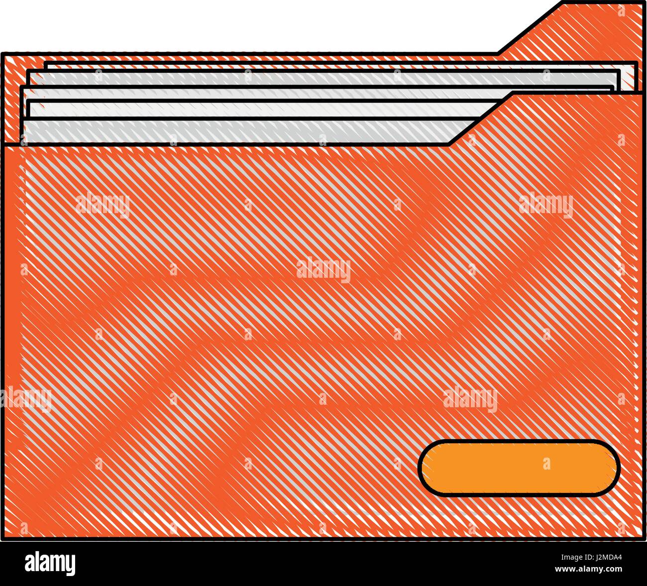 color blurred stripe folder with documents inside Stock Vector Image ...