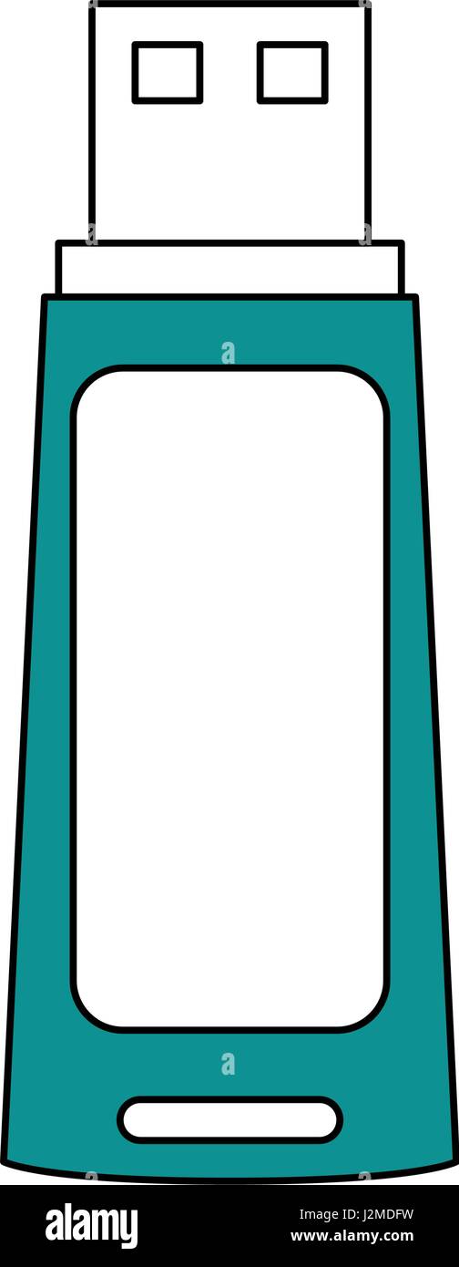 sketch color silhouette usb pc flash drive Stock Vector Image & Art - Alamy