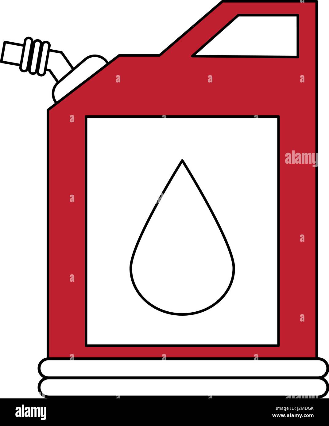 sketch color silhouette fuel container with petroleum drop symbol Stock ...