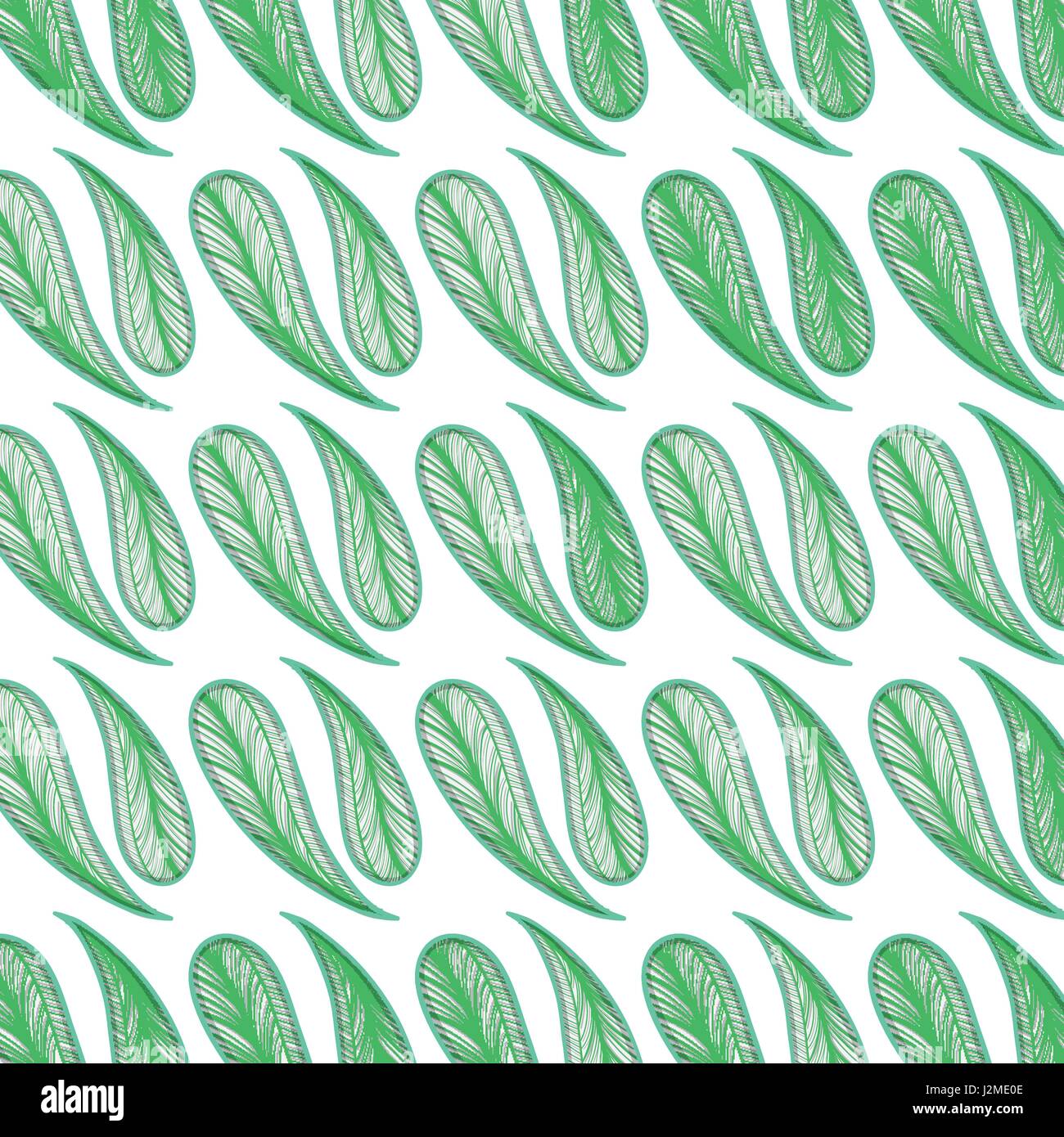 green cute botany leaves background Stock Vector Image & Art - Alamy