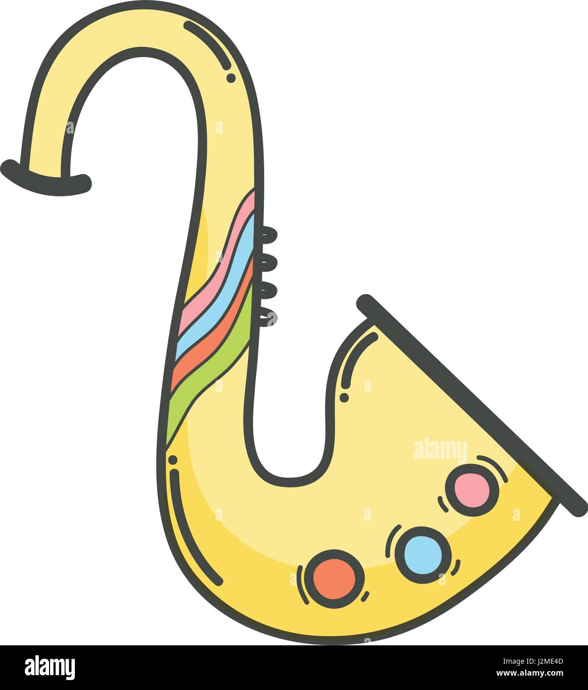 cute saxophone play music instruments Stock Vector Image & Art - Alamy