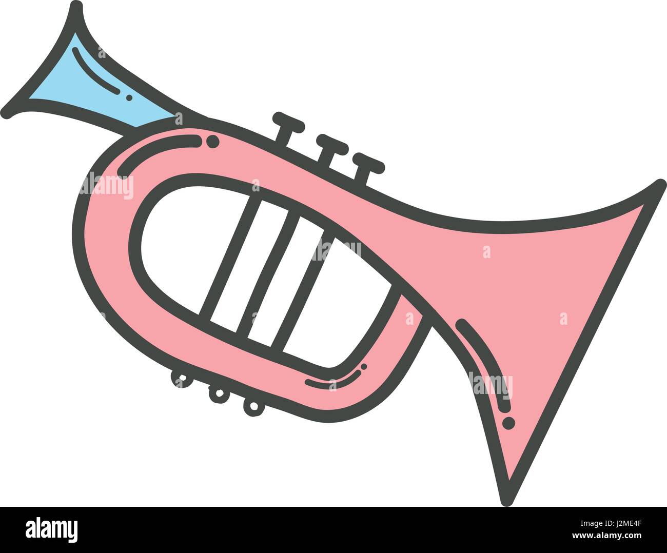 cute trumpet play music instruments Stock Vector Image & Art - Alamy