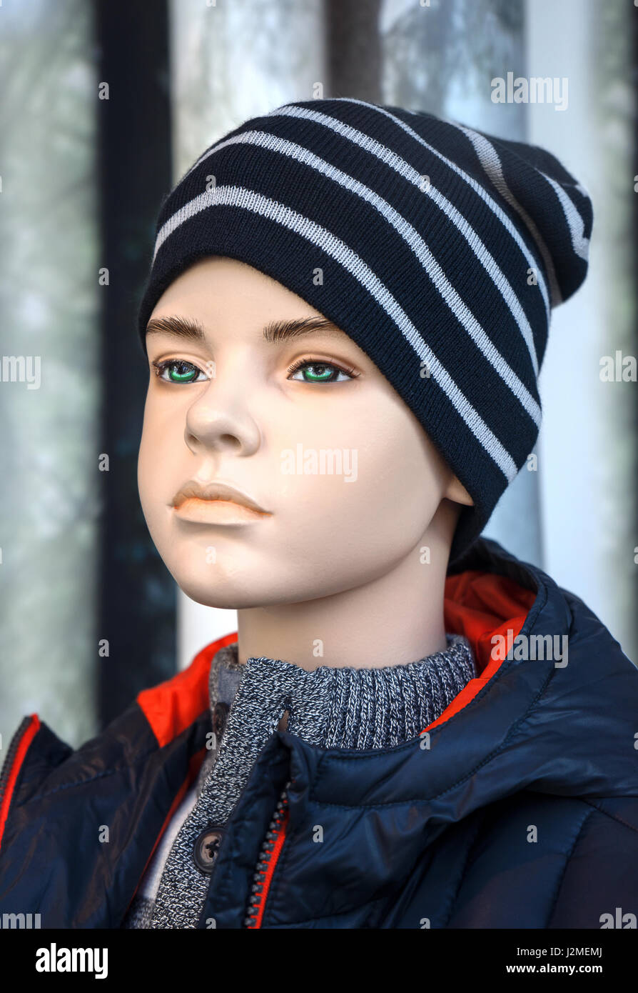 Mannequin - Boy in winter clothes Stock Photo - Alamy