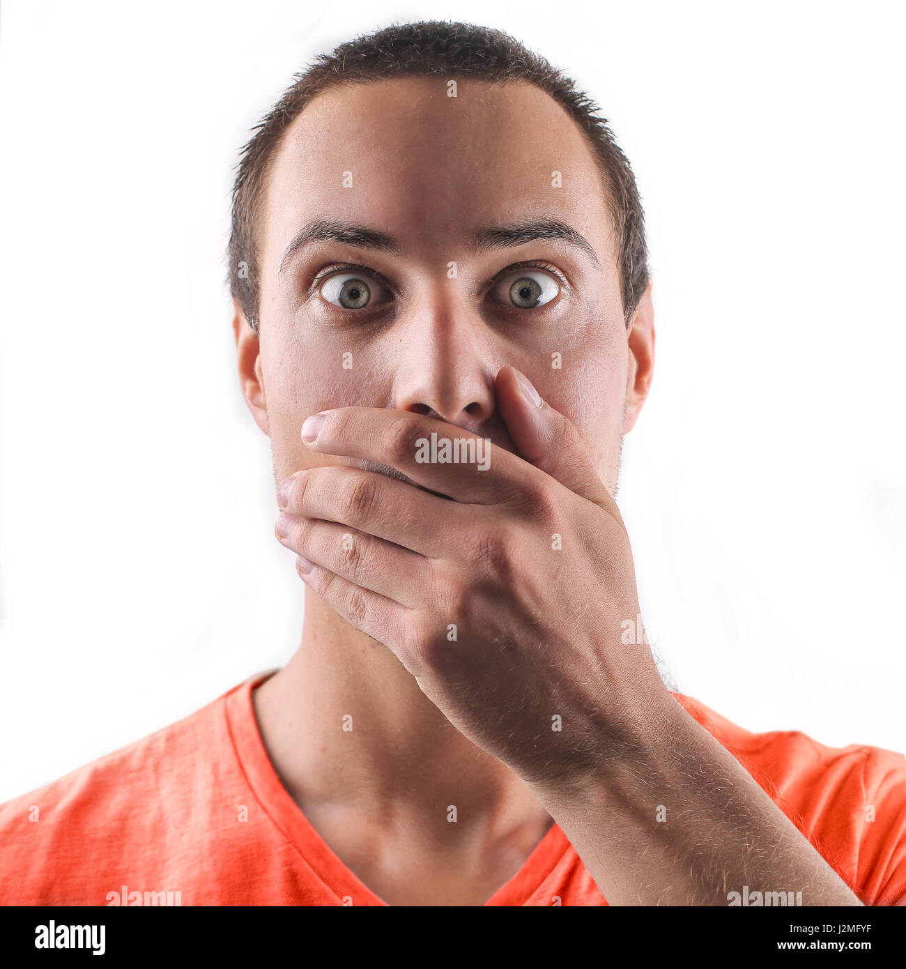 portrait of surprised man Stock Photo - Alamy