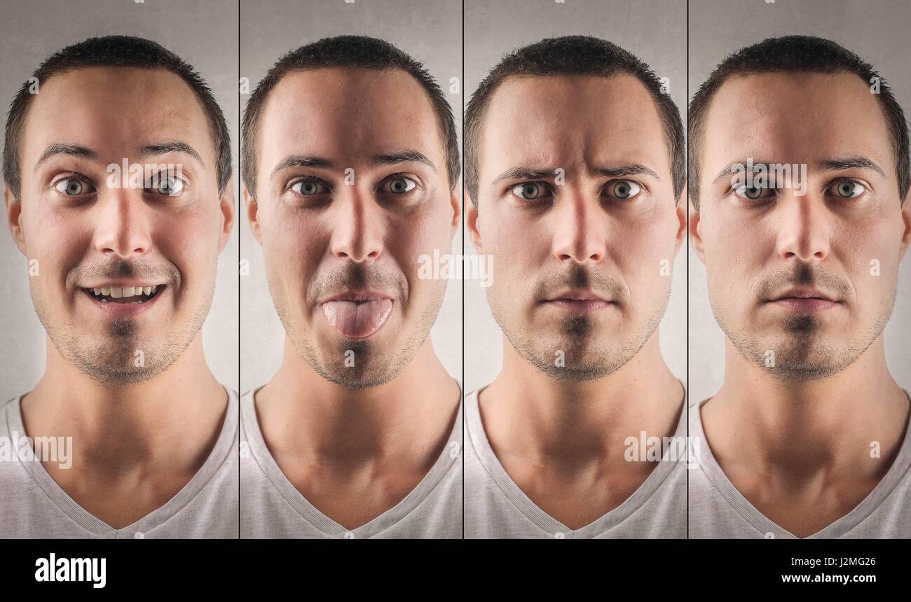 Man Show Different Emotions High Resolution Stock Photography and ...