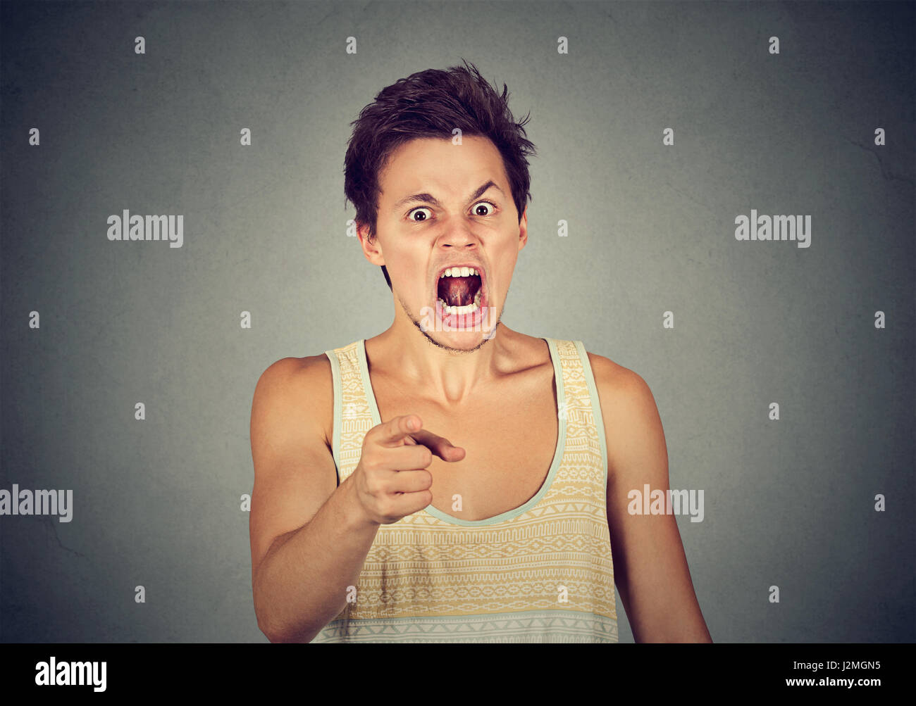 portrait of a angry young man Stock Photo - Alamy