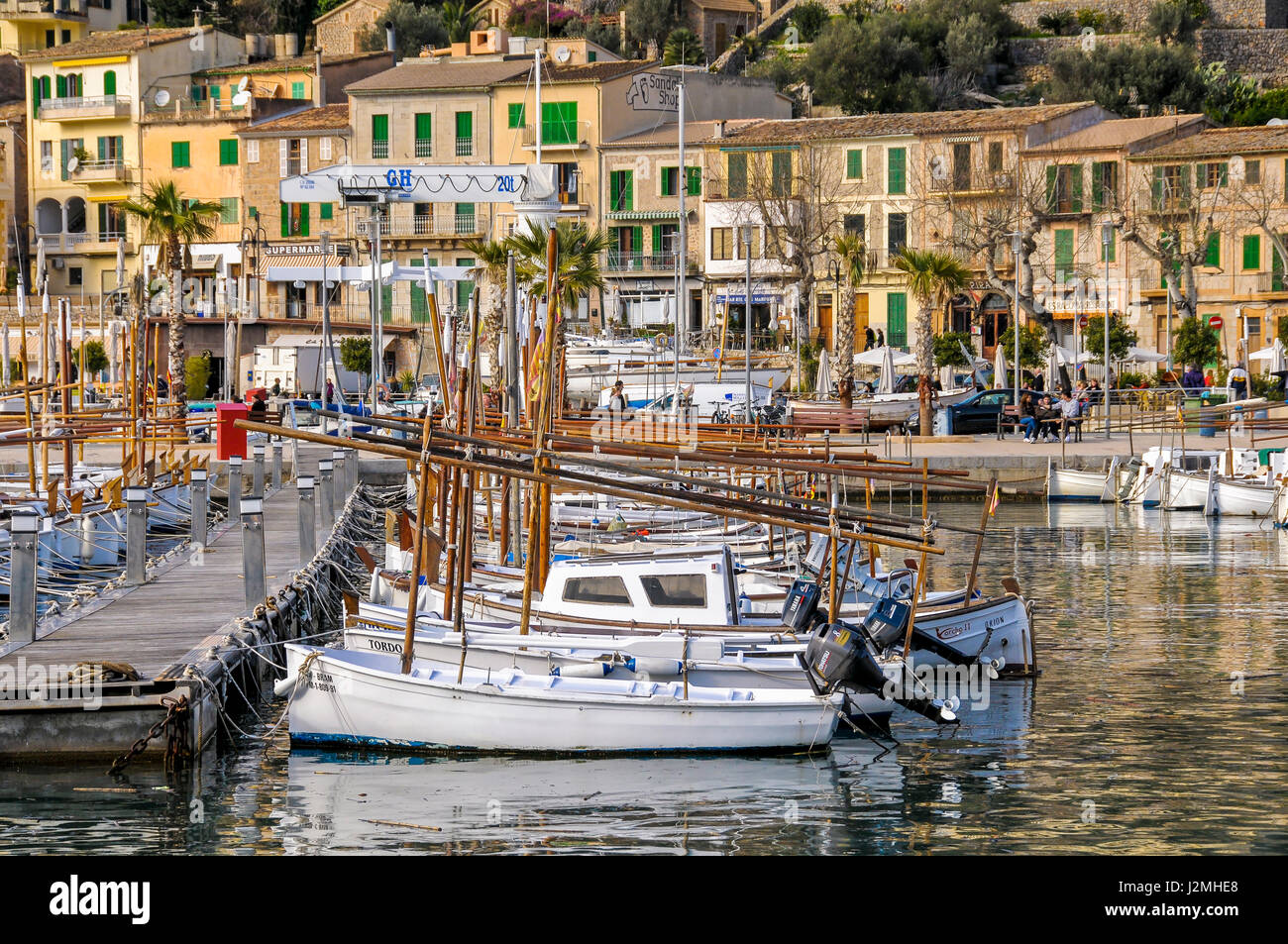 Mallorca in winter Porto Soller marina Stock Photo - Alamy