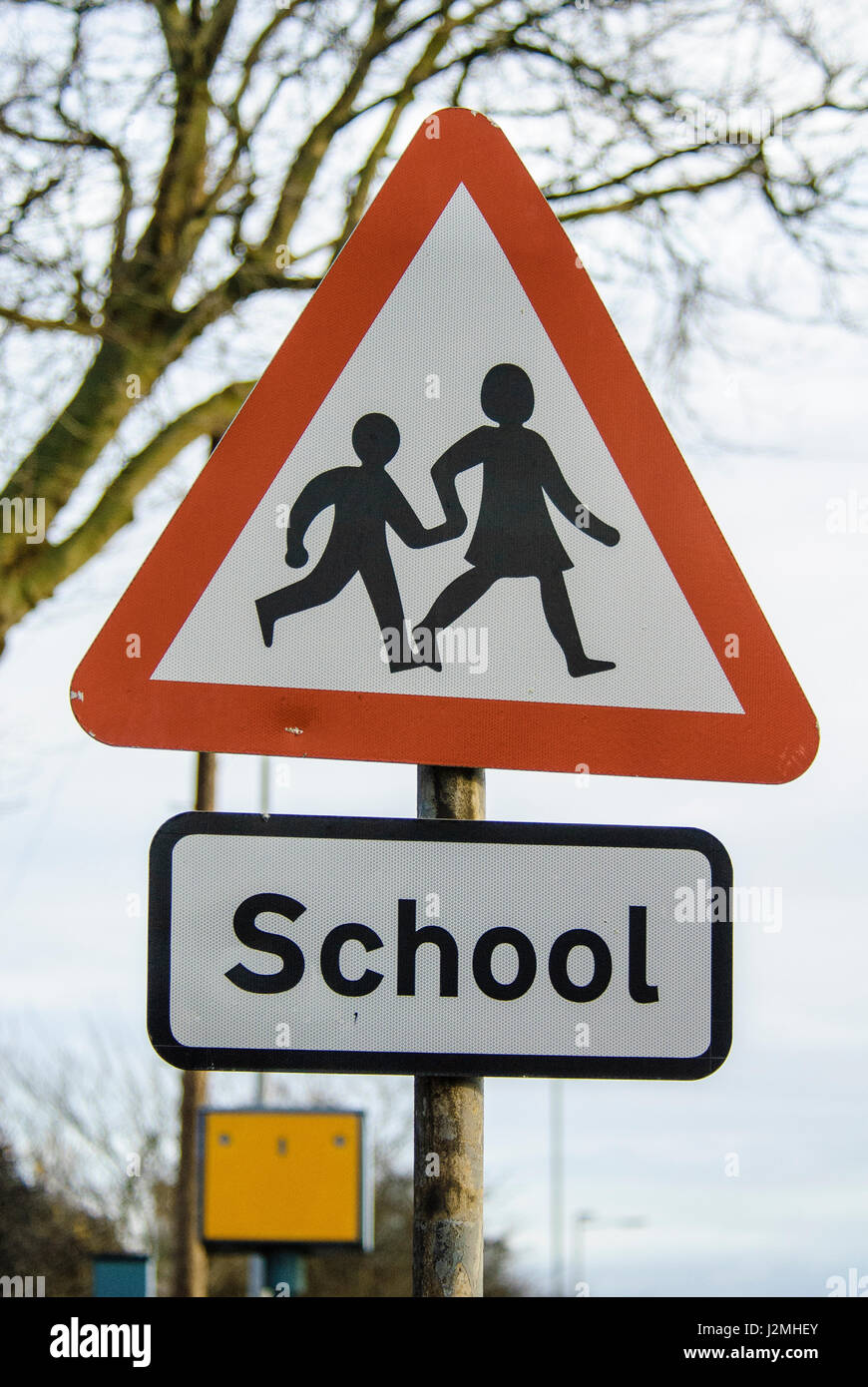 School traffic triangle hi-res stock photography and images - Alamy