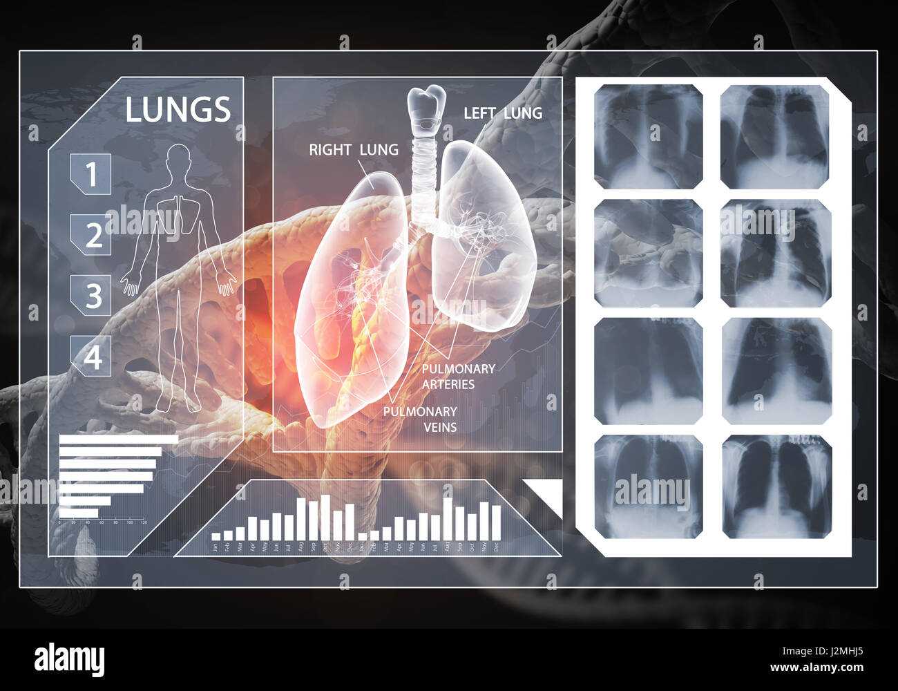 Medicine user interface Stock Photo - Alamy