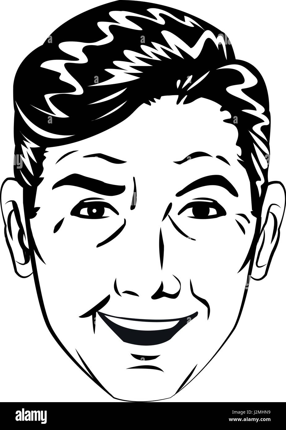 face man smiling expression pop art design Stock Vector Image & Art - Alamy