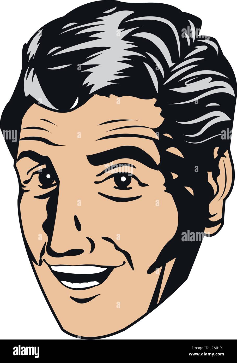 face man smiling expression pop art Stock Vector Image & Art - Alamy
