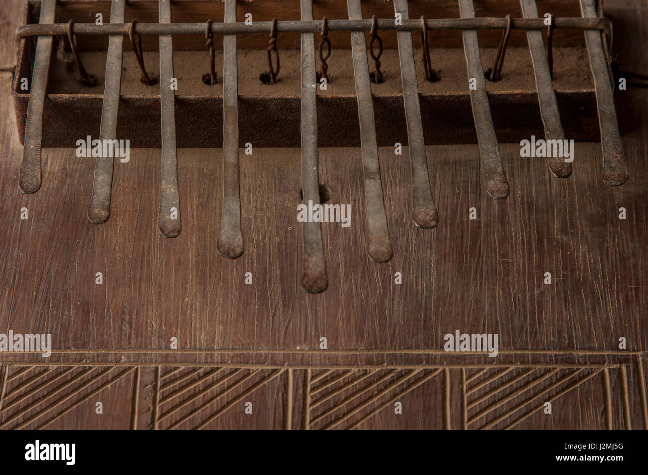 African handmade music instrument close up Stock Photo - Alamy