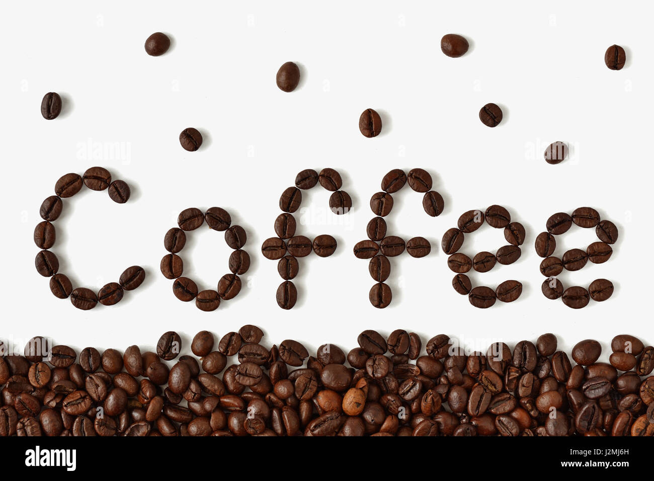 Coffee written with coffee beans Stock Photo - Alamy