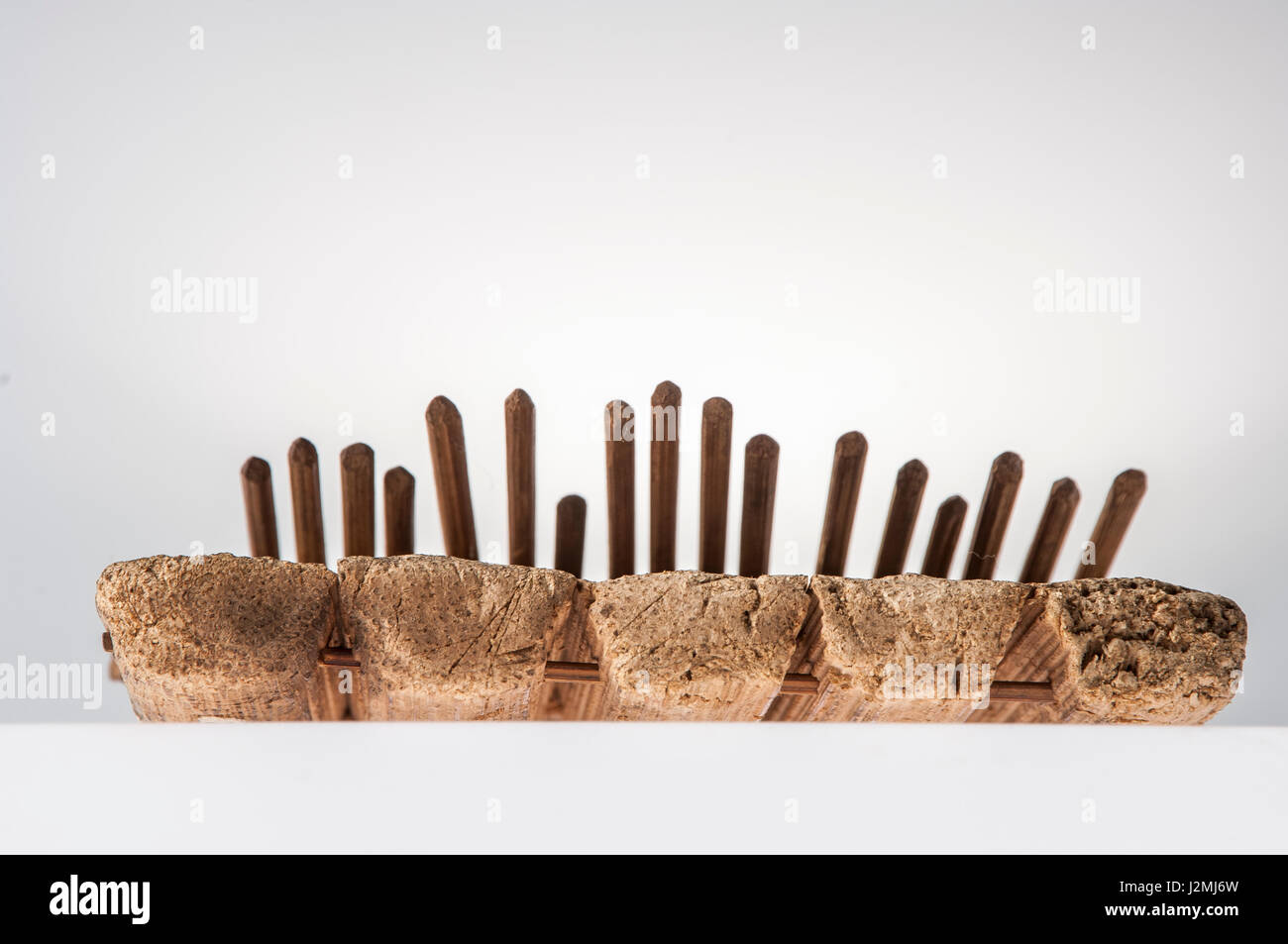 African handmade music instrument isolated on white background Stock ...