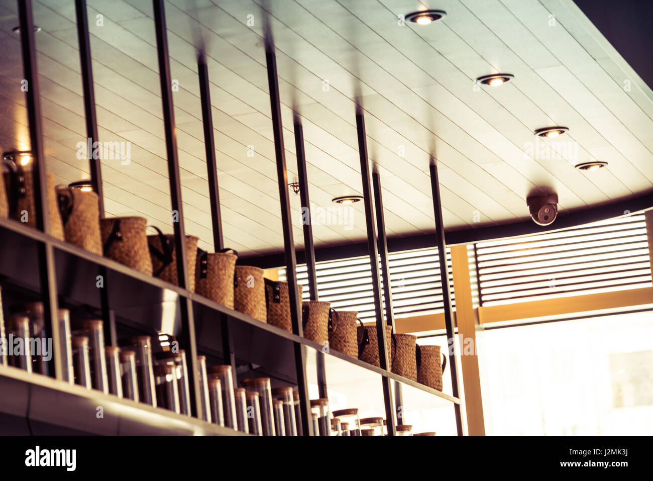 A security camera in the coffee shop Stock Photo - Alamy