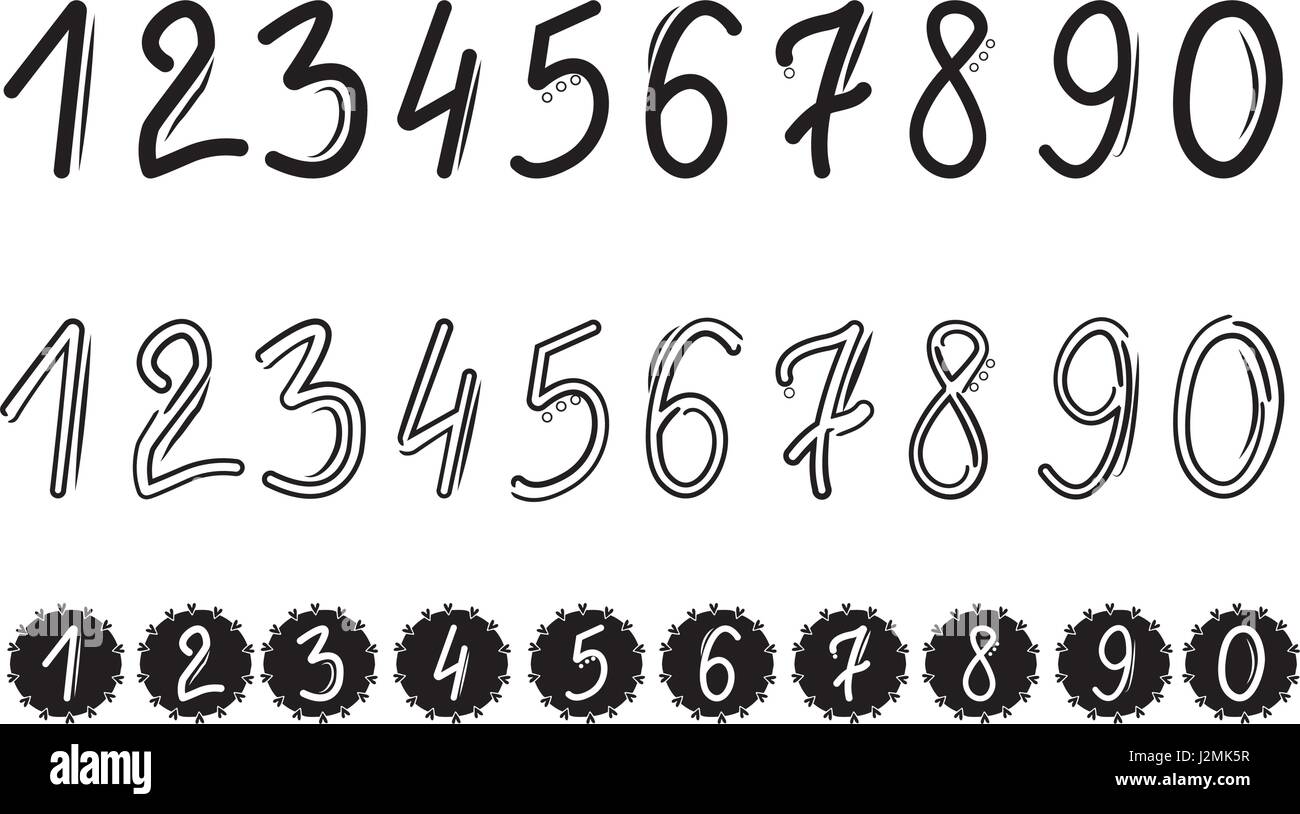 Double digit numbers Stock Vector Images - Alamy