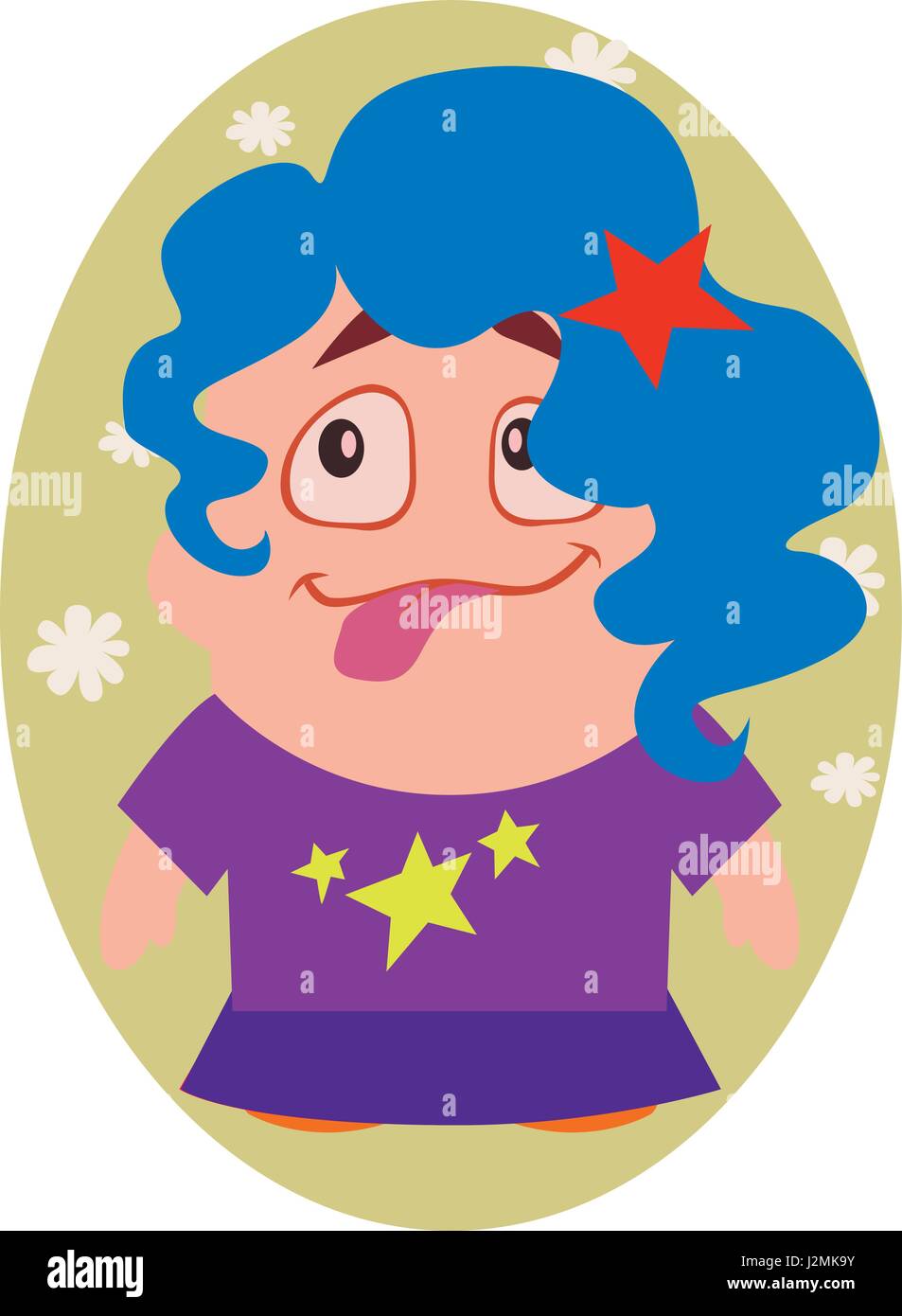 Smiling, Happy and Funny Avatar of Little Person Cartoon Character in ...