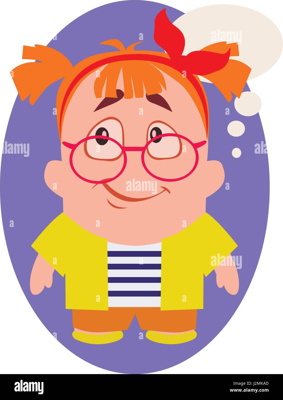 Geek girl cartoon hi-res stock photography and images - Alamy