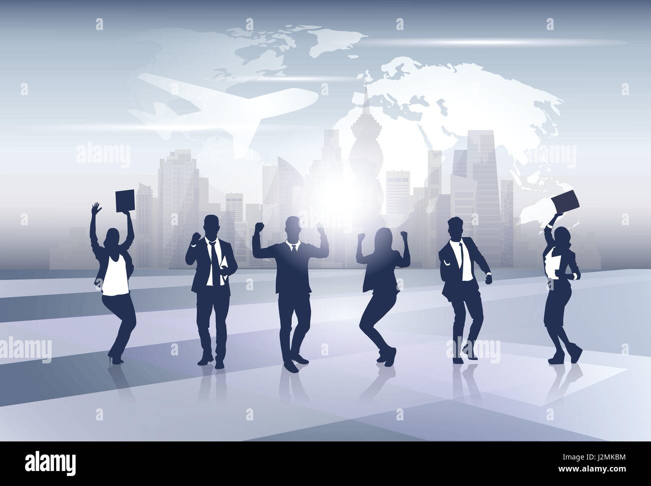 Business cheerful cooperation Stock Vector Images - Alamy