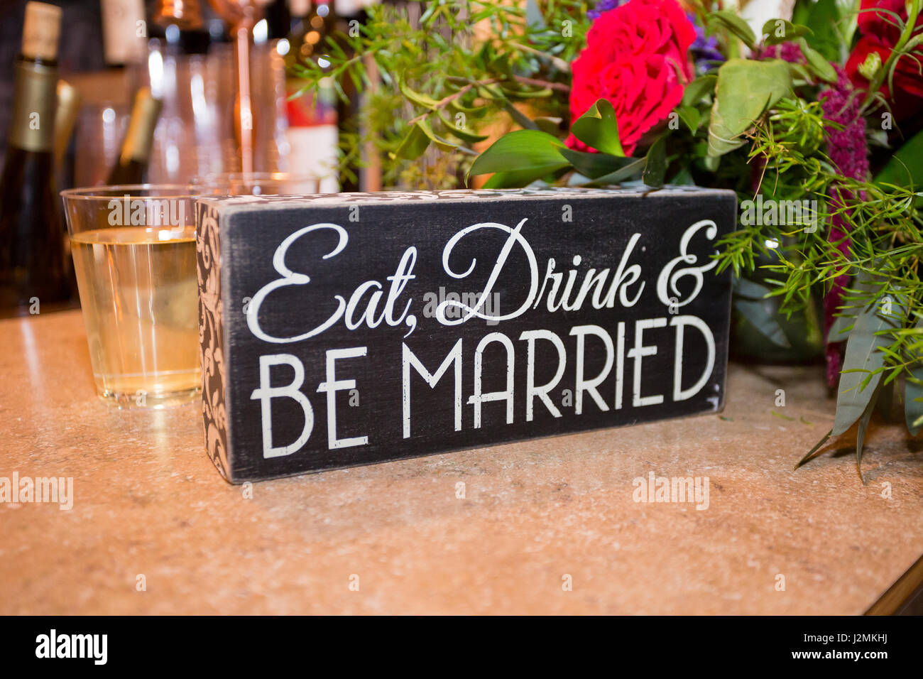 Wedding Reception Sign Stock Photo - Alamy