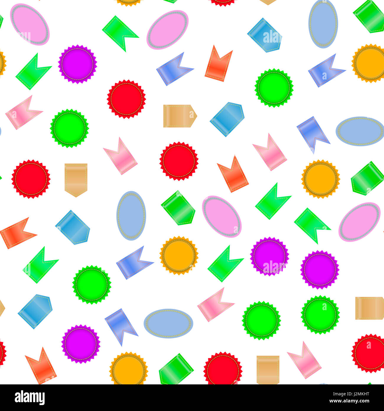 Colored Different Stickers Seamless Pattern Stock Photo - Alamy