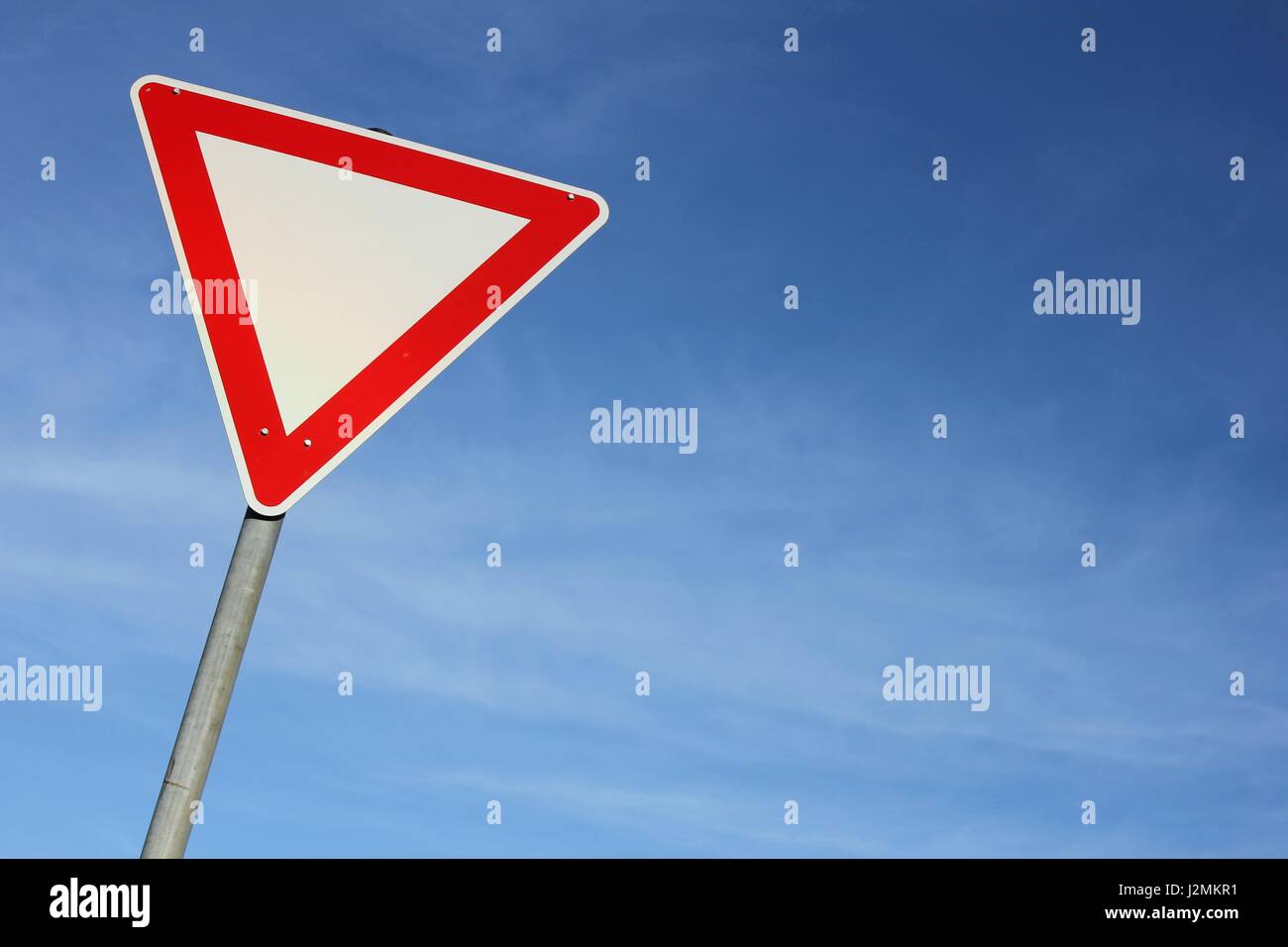 German road sign: give way Stock Photo - Alamy