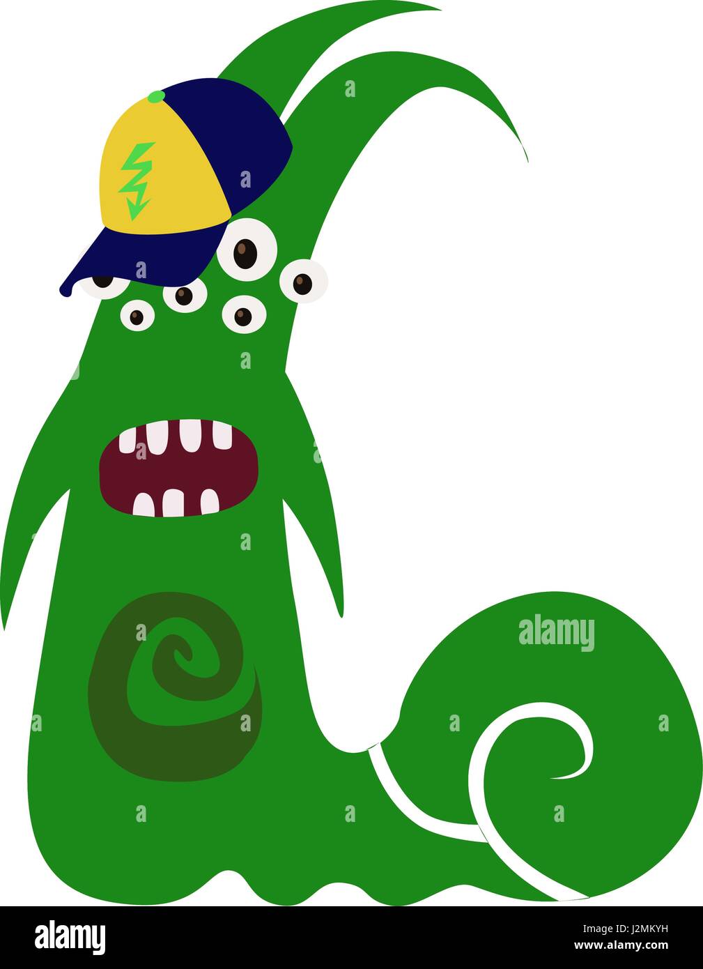 Scary Cool Monster Avatar - Animated Cartoon Character in Flat Vector ...