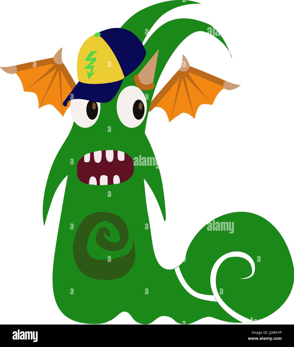 Scary Cool Monster Avatar - Animated Cartoon Character in Flat Vector ...
