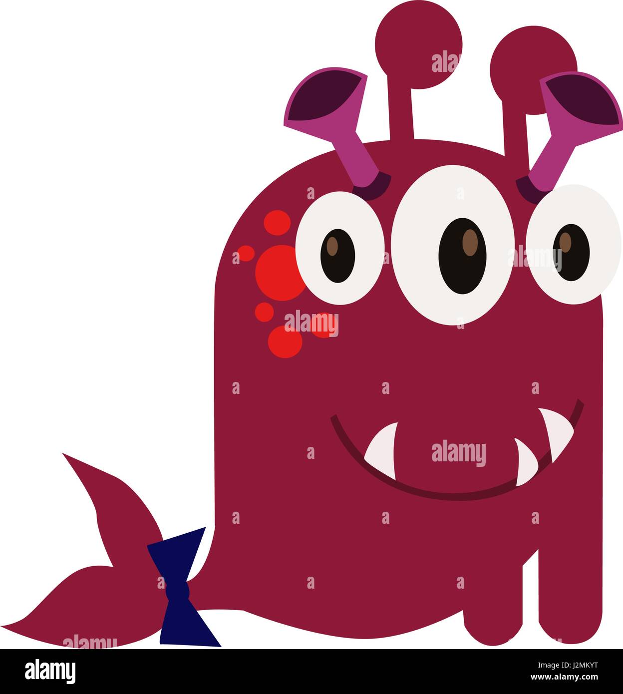 Cute and Funny Monster Avatar - Animated Cartoon Character in Flat ...