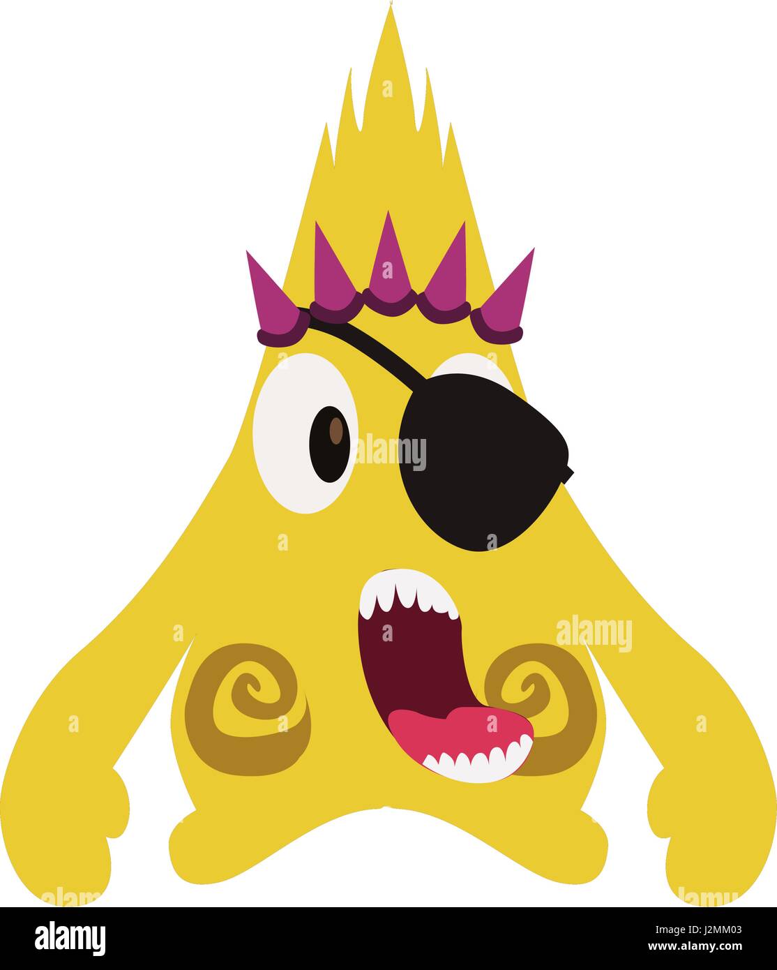 Scary Cool Monster Avatar - Animated Cartoon Character in Flat Vector ...