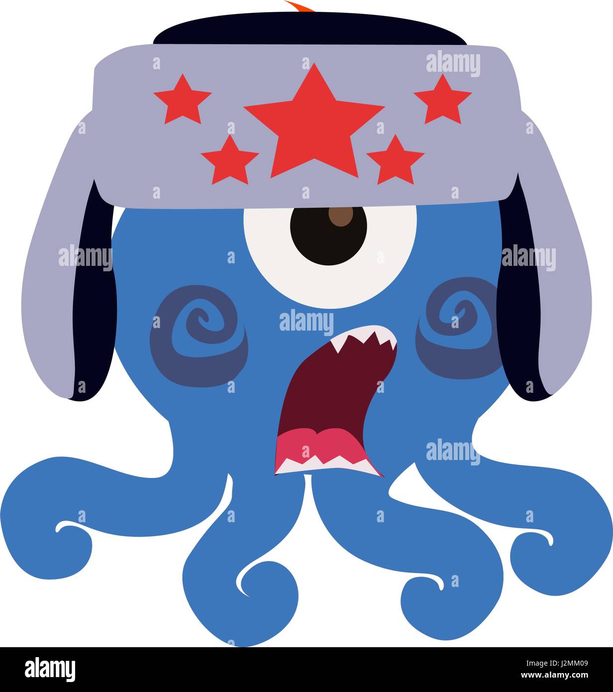 Scary Cool Monster Avatar - Animated Cartoon Character in Flat Vector ...
