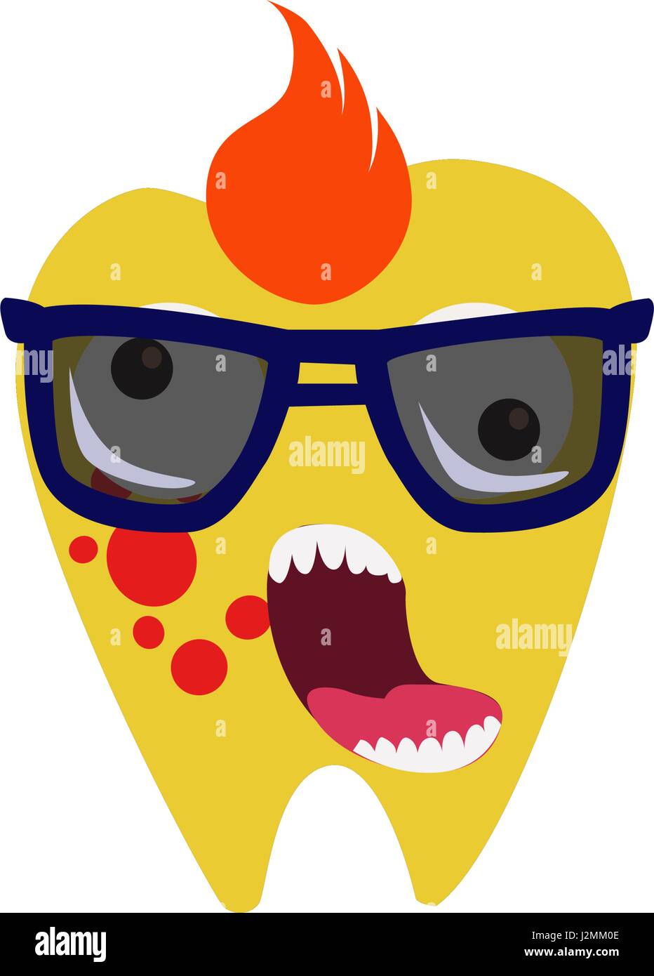 Scary Cool Monster Avatar - Animated Cartoon Character in Flat Vector ...
