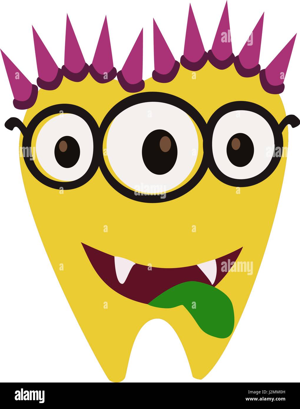 Scary Cool Monster Avatar - Animated Cartoon Character in Flat Vector ...